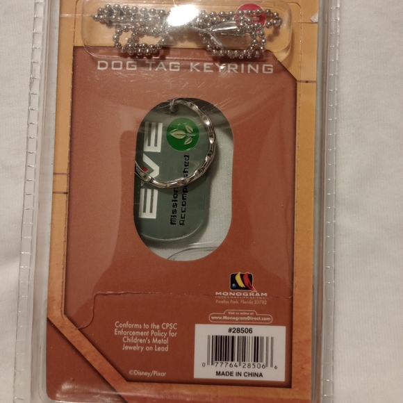 Dsiney Pixar | Toys | Disney Pixar Walle Dog Tag Keyring Eve New | Poshmark
